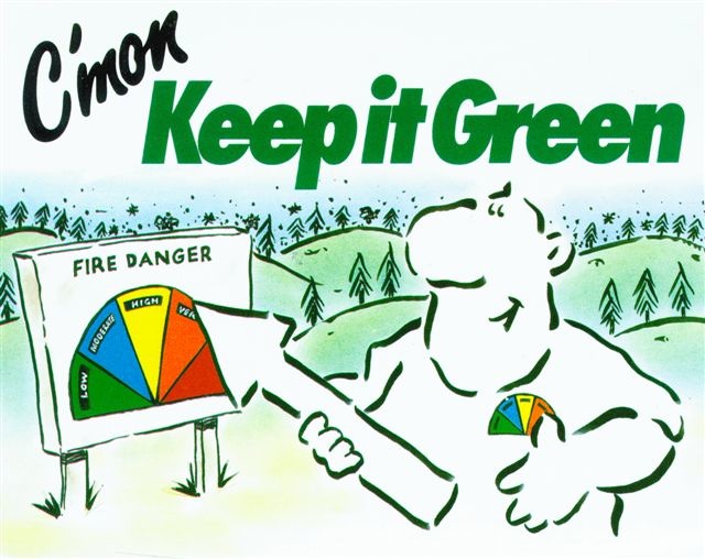 Cartoon Fire Warnign