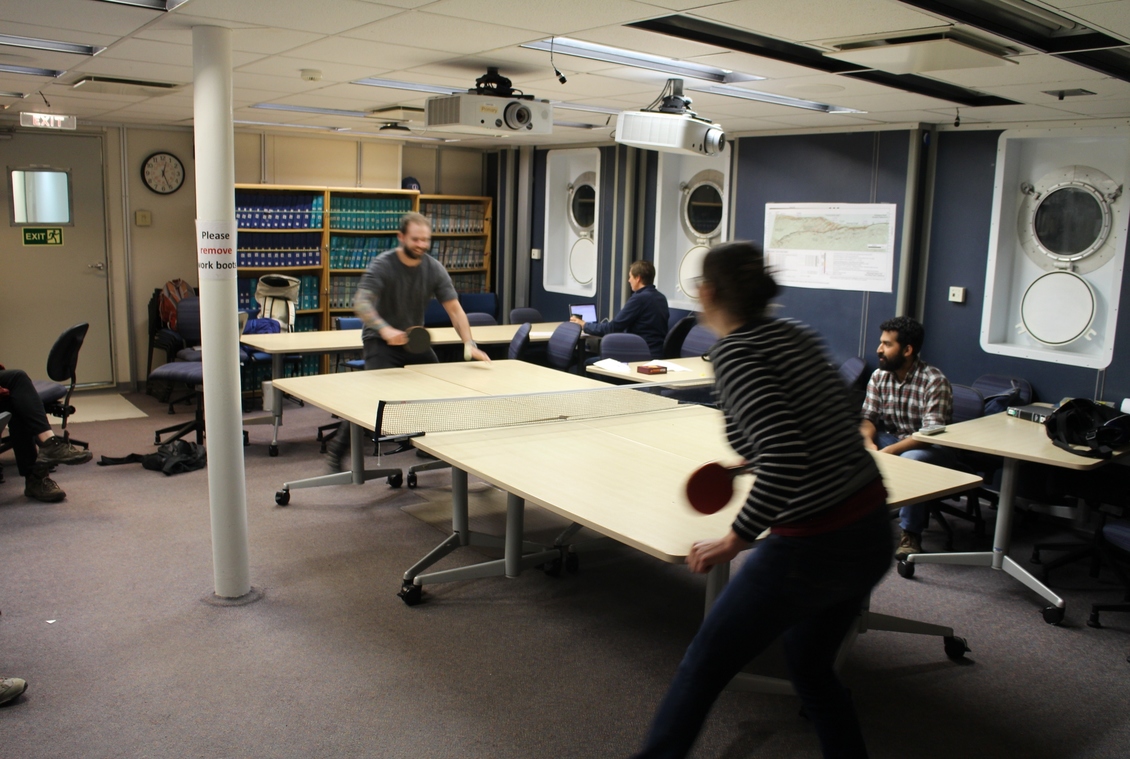 Table tennis on board JOIDES Resolution — Science Learning Hub