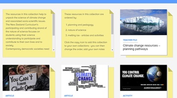 Collection note — Science Learning Hub
