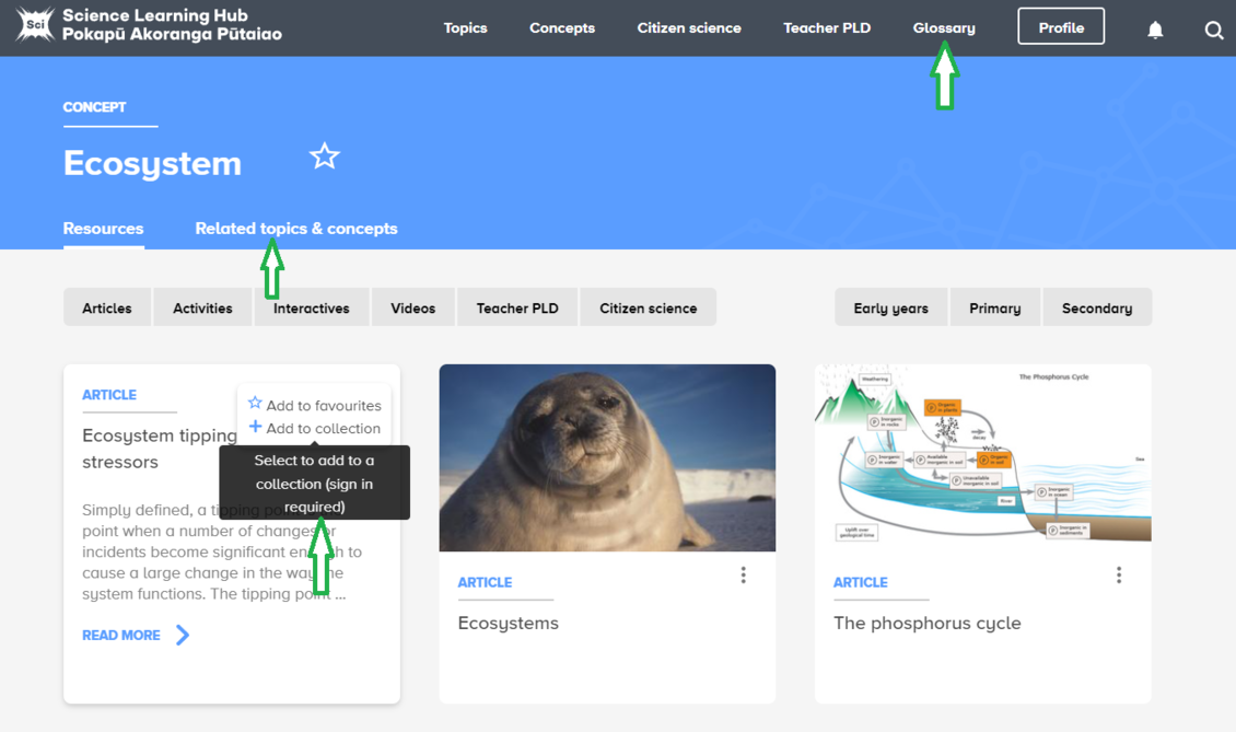 Website changes — Science Learning Hub